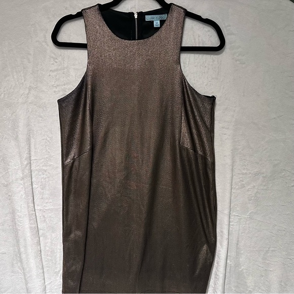 She + Sky | Dresses | She Sky Dress Womens Medium Gold Cocktail Dress ...